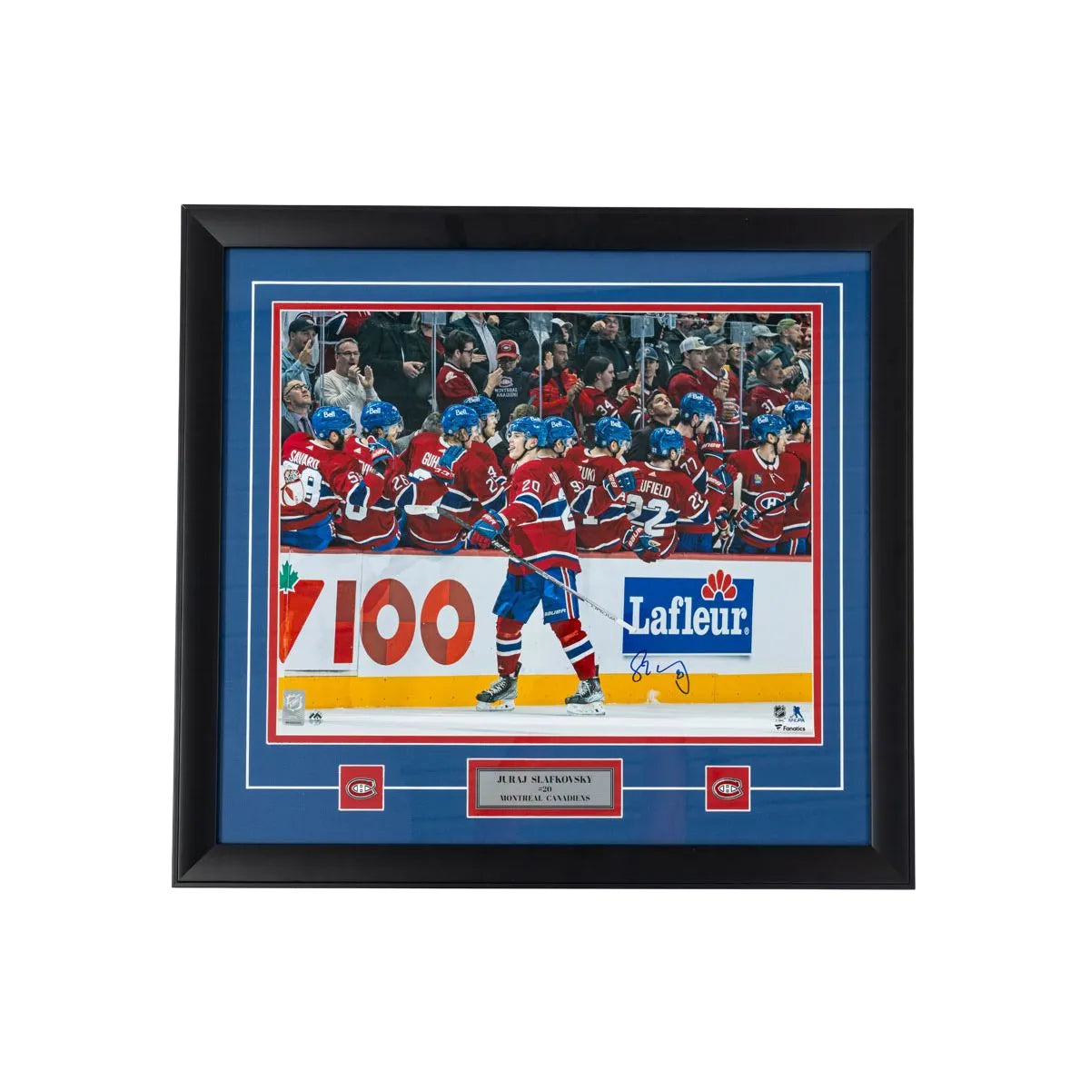 Juraj Slafkovsky autographed frame 16x20 Celebration – Emblem Signatures