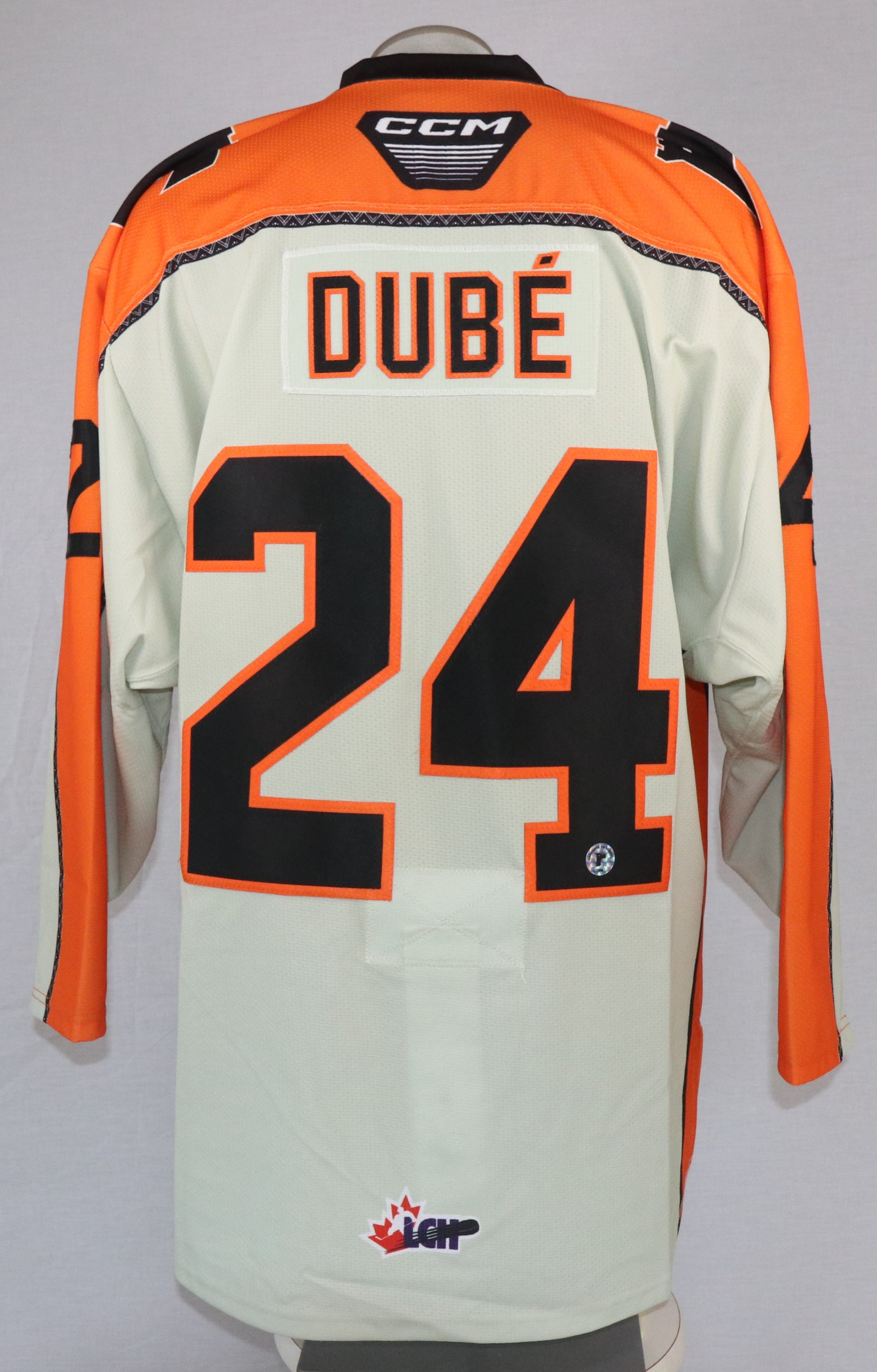 Charles-Antoine Dubé gilet game-used des Remparts de Québec avec certi ...